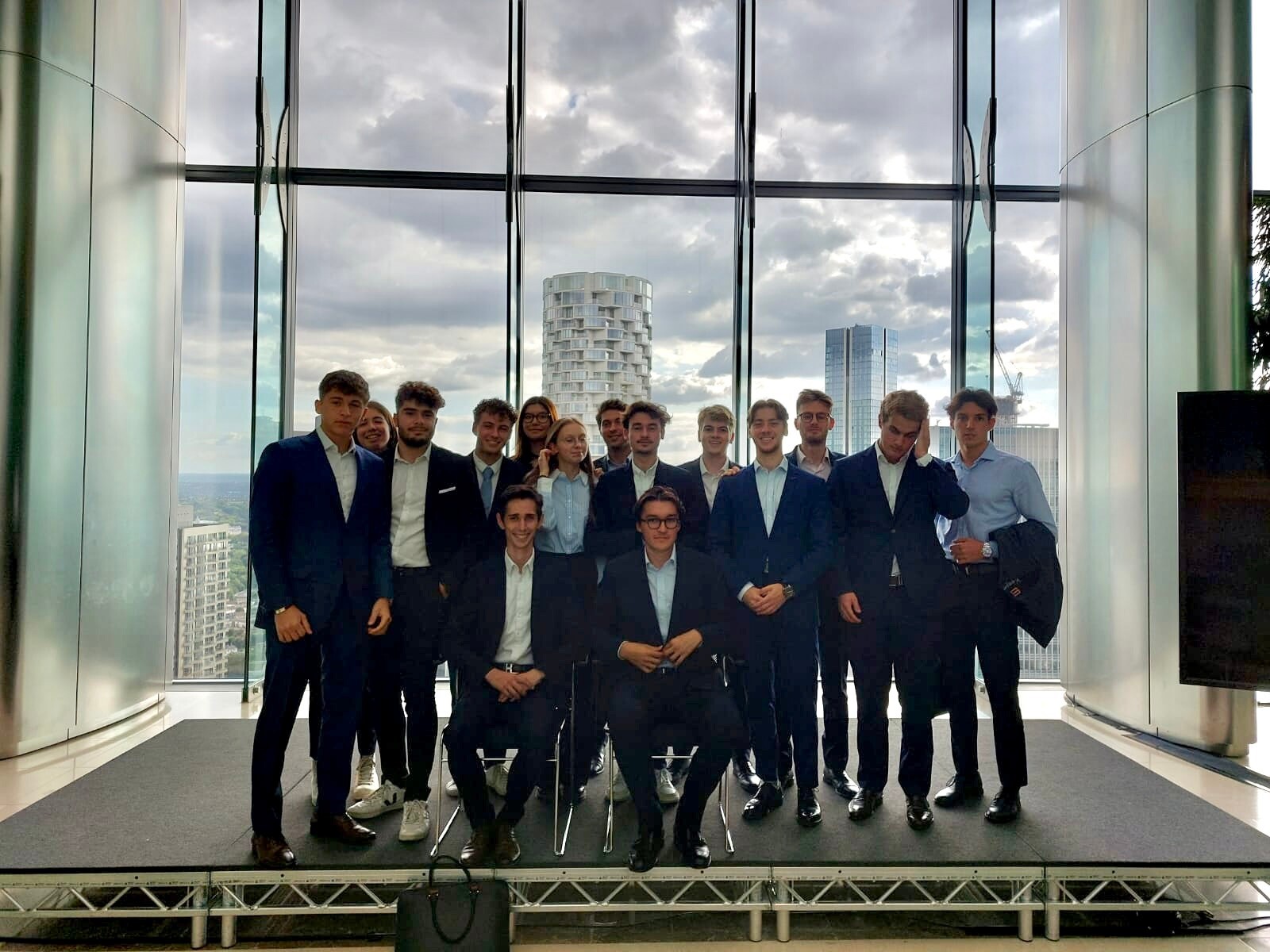 Students of the IÉSEG Finance association in the City of London