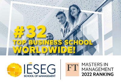 IÉSEG is ranked 32nd in the 2023 Financial Times MiM Ranking